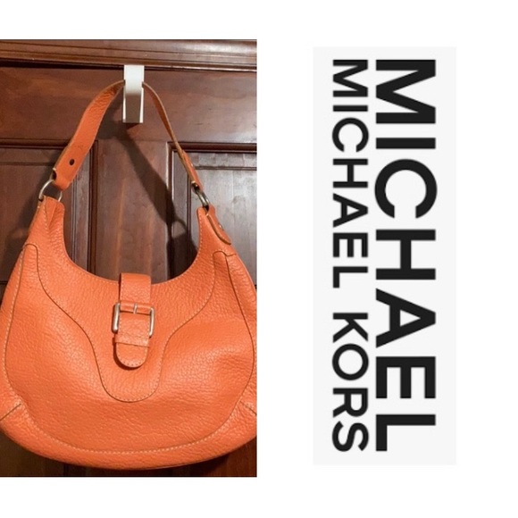 Michael Kors | Bags | Michael Kors Melon Pebble Leather Shoulder Bag ...